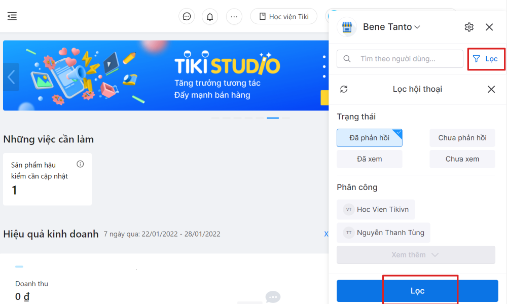 Hướng dẫn sử dụng tính năng Tiki Chat – Học viện Tiki