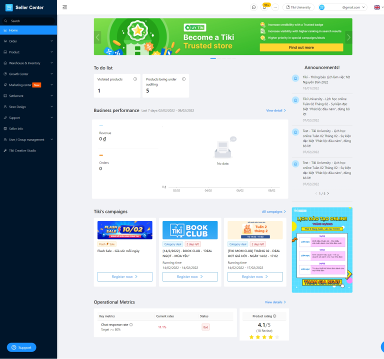 Seller Center intro – Học viện Tiki